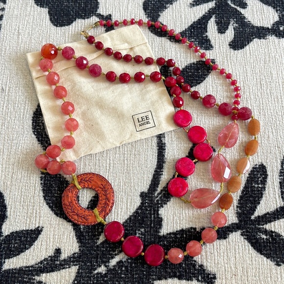 Lee Angel | Jewelry | Rare Lee Angel Multi Colored Bead Extra Long ...